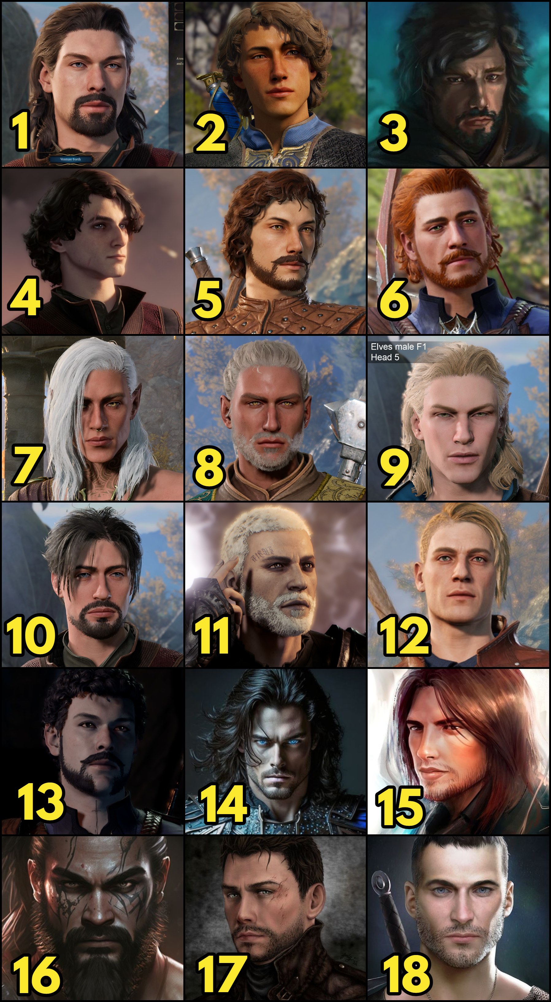 Select the best male faces for our Fantasy game - OppaiMan Store
