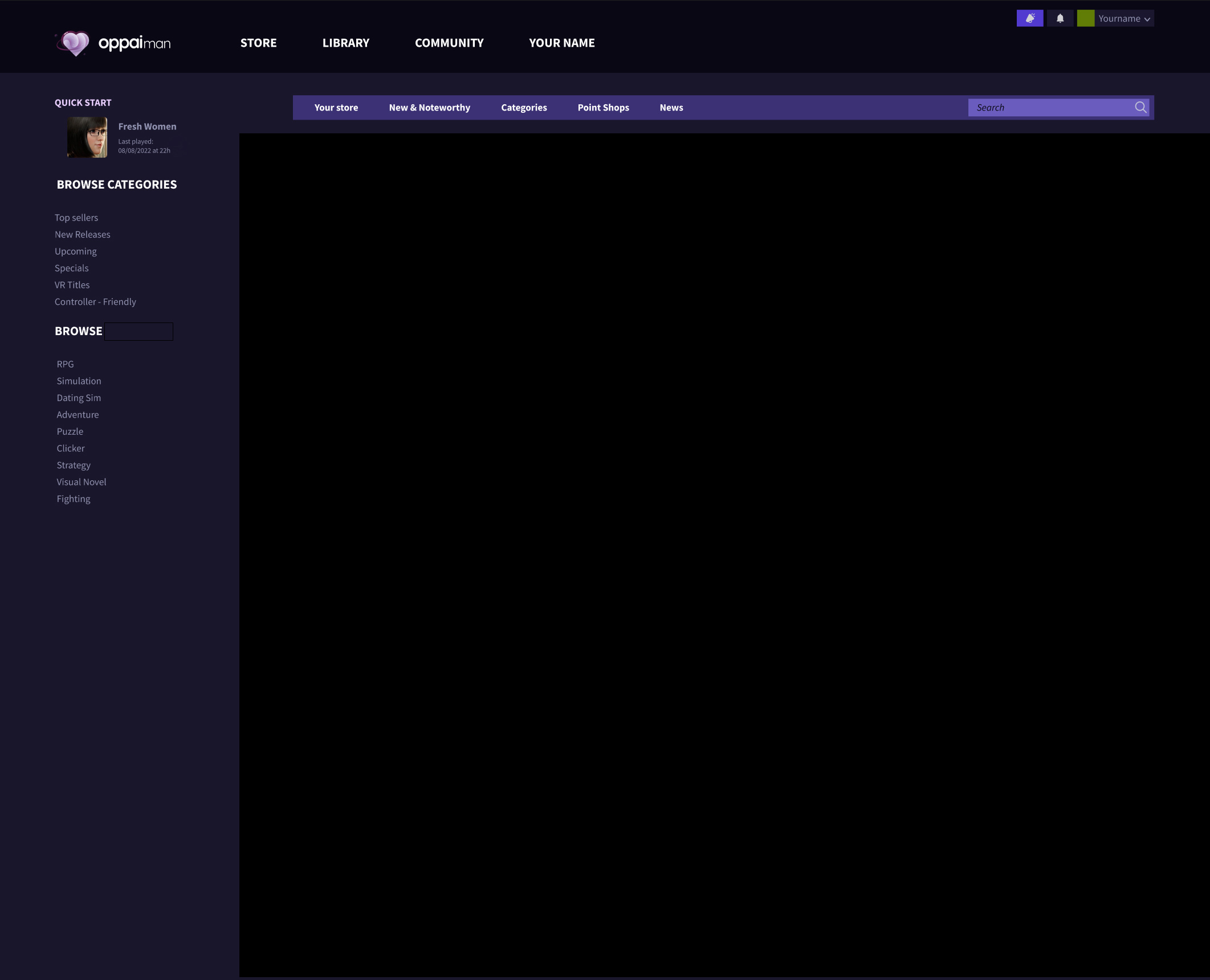 Select the best layout for navigation - OppaiMan Store